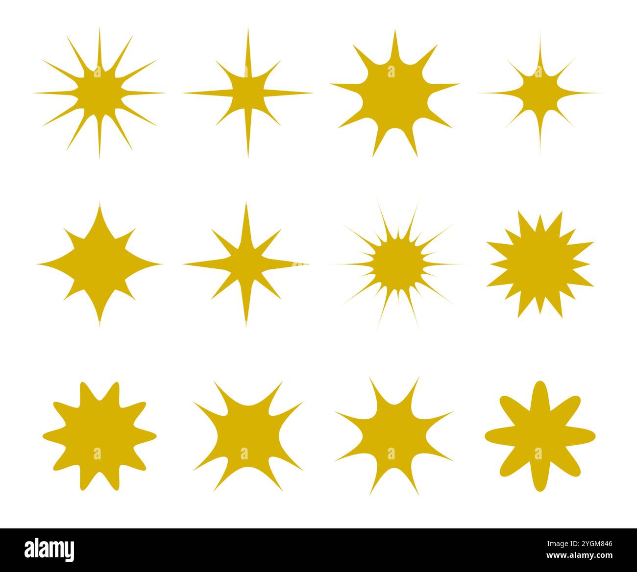 Minimal star shapes set Cut Out Stock Images & Pictures - Alamy