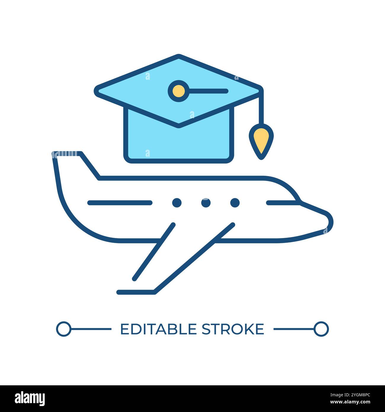 Flight lessons RGB color icon Stock Vector Image & Art - Alamy