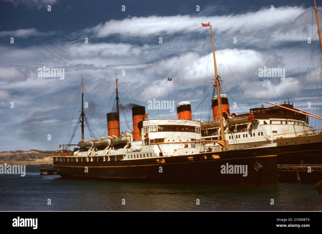 SS Rangatira and SS Tamahine Laid Up in Wellington Harbor, September ...