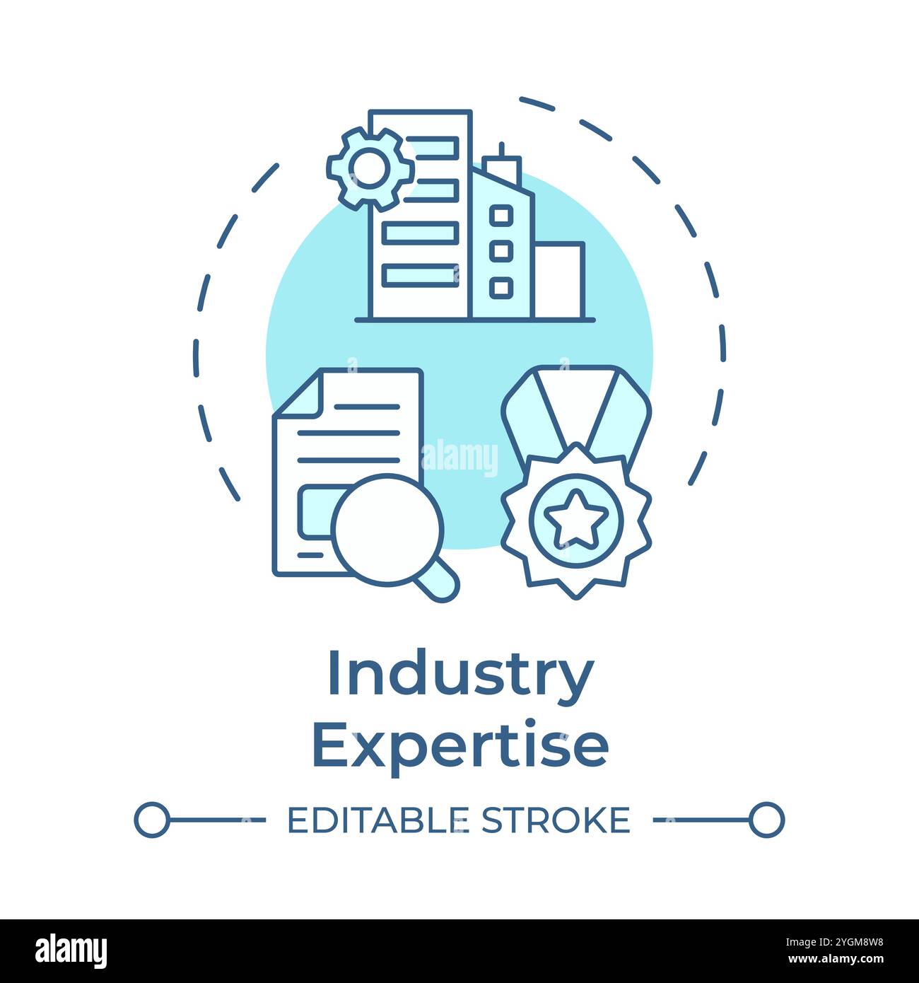 Industry expertise soft blue concept icon Stock Vector Image & Art - Alamy
