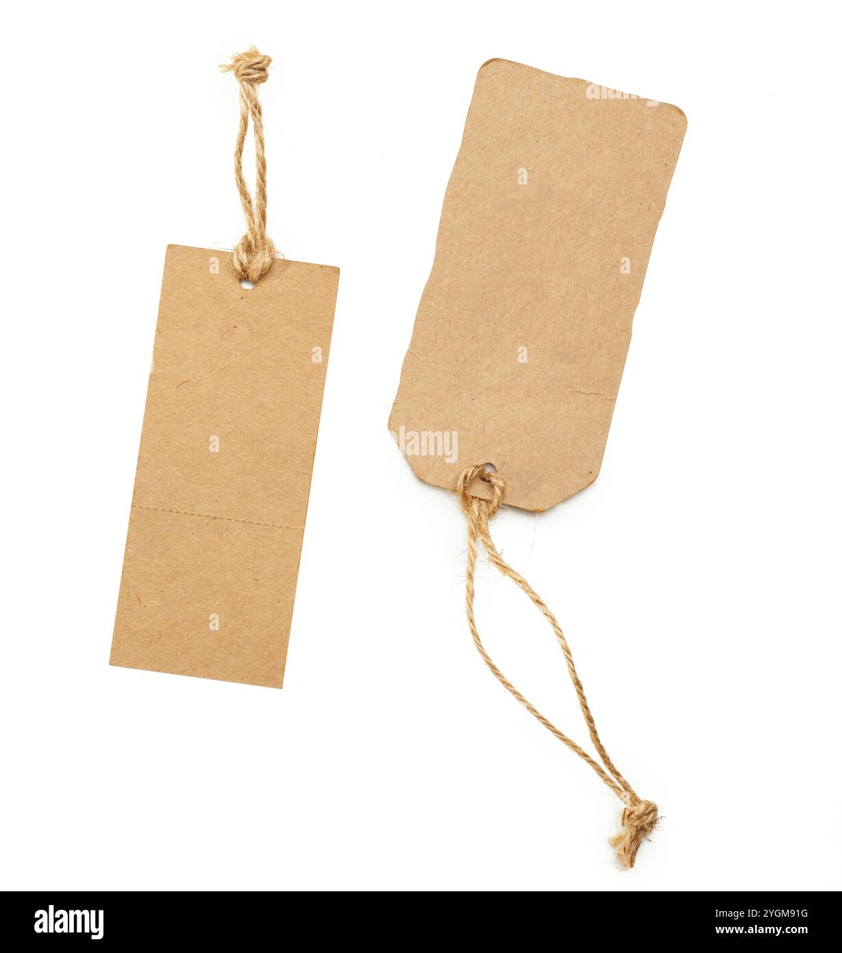 Empty shopping tag template. Isolated on white Stock Photo - Alamy