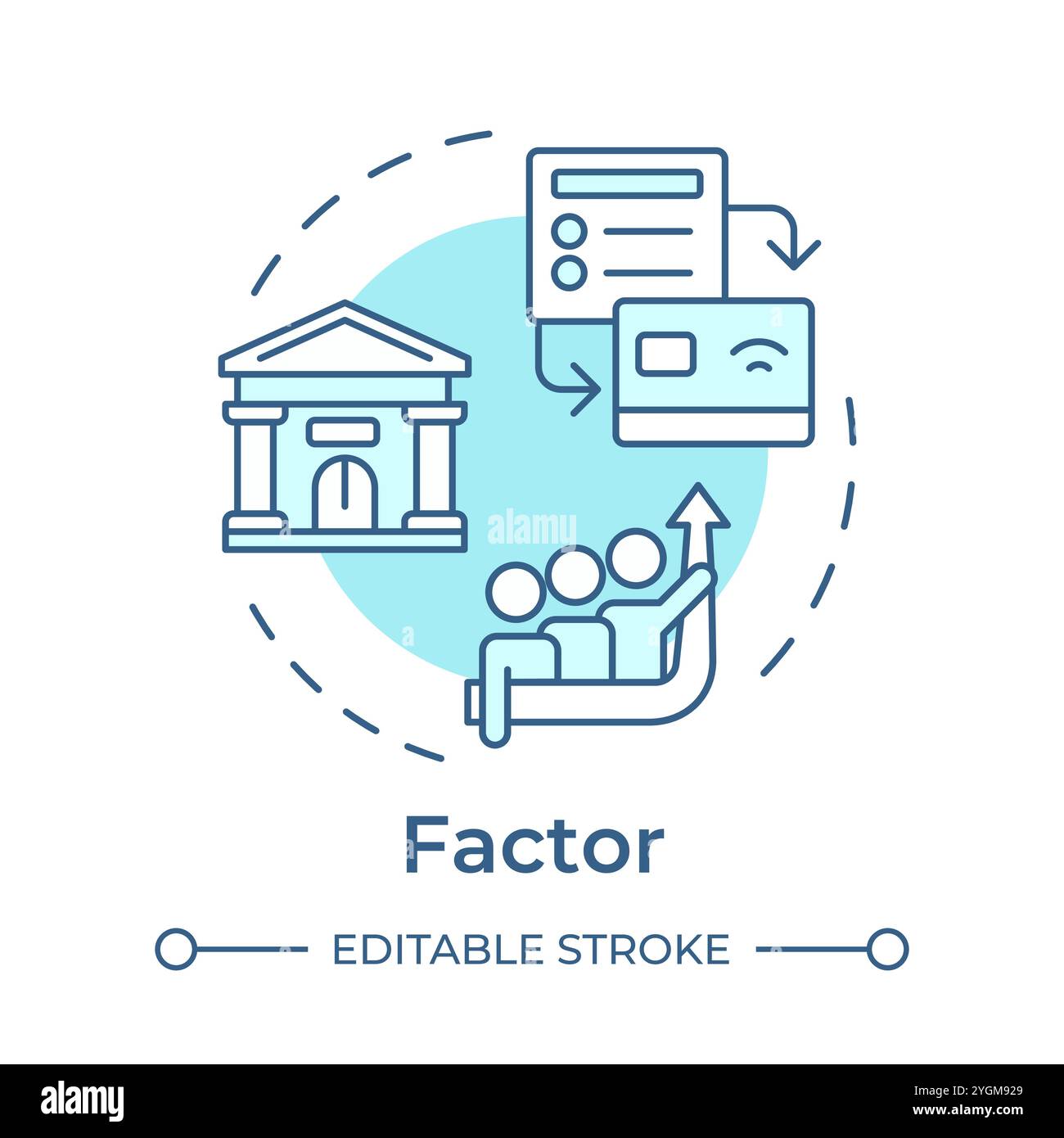 Factor soft blue concept icon Stock Vector Image & Art - Alamy