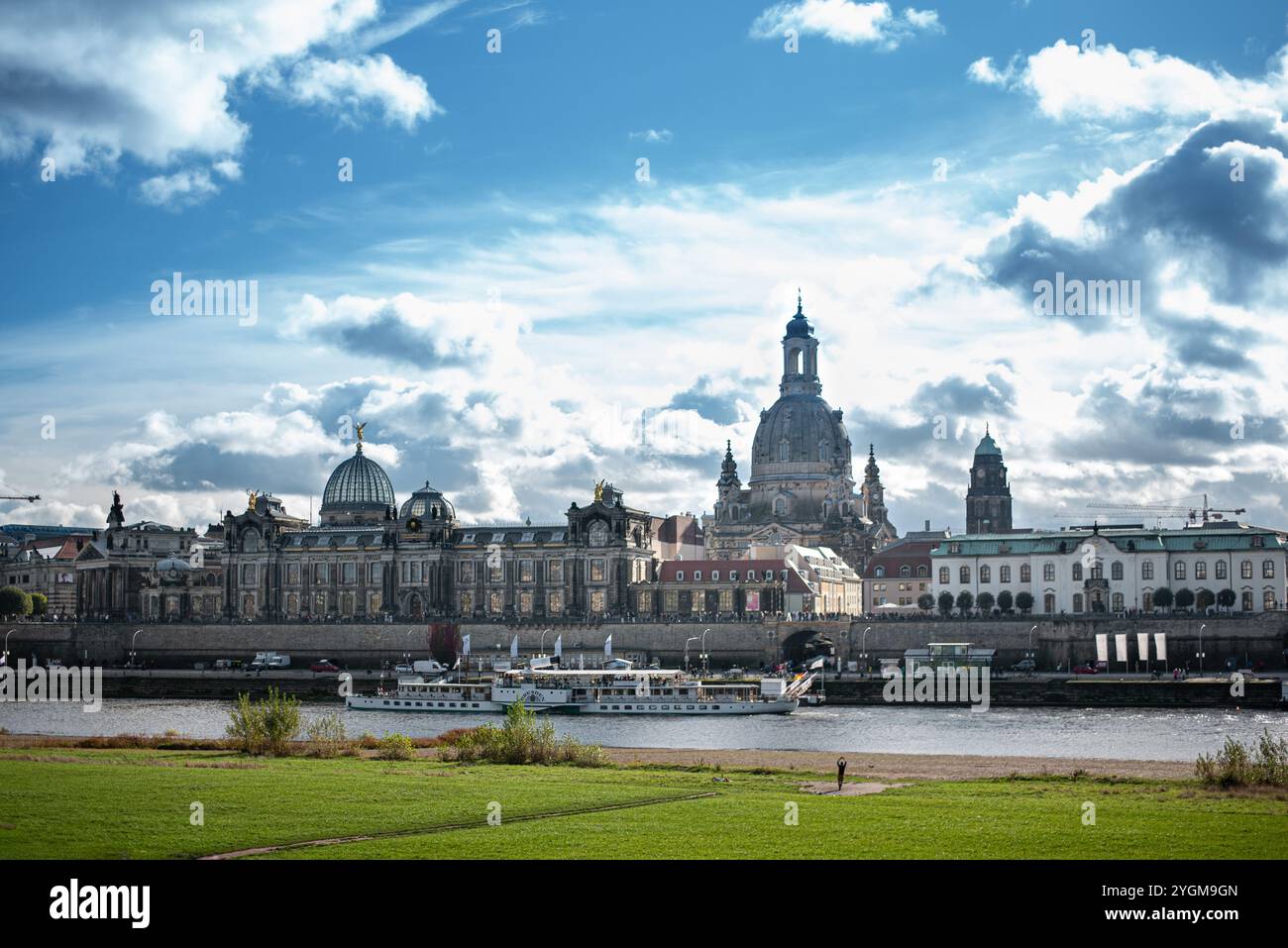 The panoramic view of Dresden captures its stunning skyline, blending ...