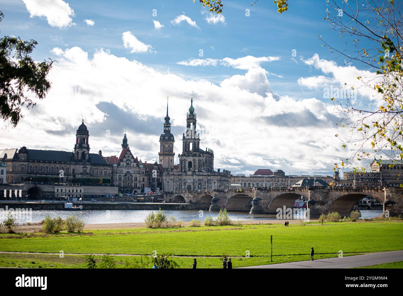 The panoramic view of Dresden captures its stunning skyline, blending ...
