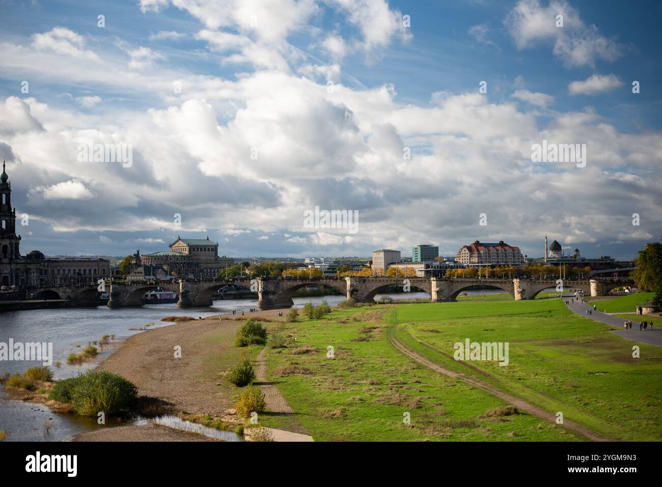 The panoramic view of Dresden captures its stunning skyline, blending ...