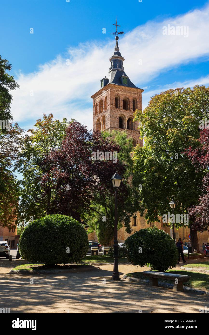 Small church in Spain surrounded by trees with a cross on top Stock ...