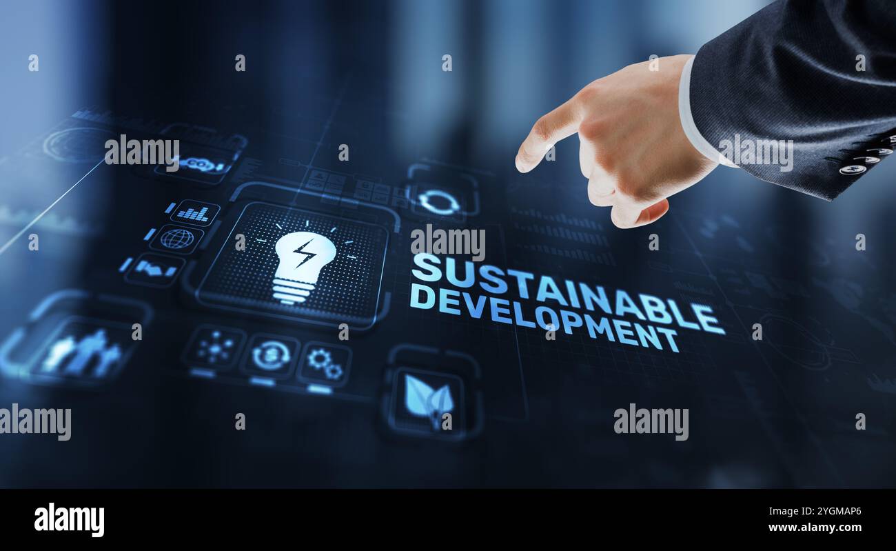 Sustainable Balanced Development. Balance between nature and science ...