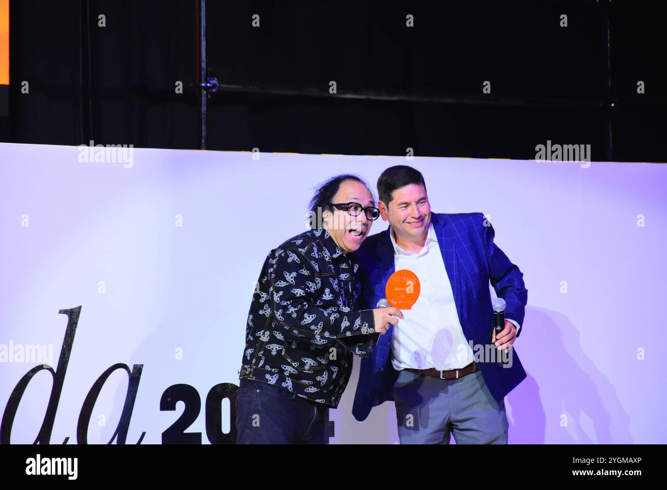 LEON, MEXICO - NOV 7. Gustavo Pardo from Trendo Mexico recieves a ...