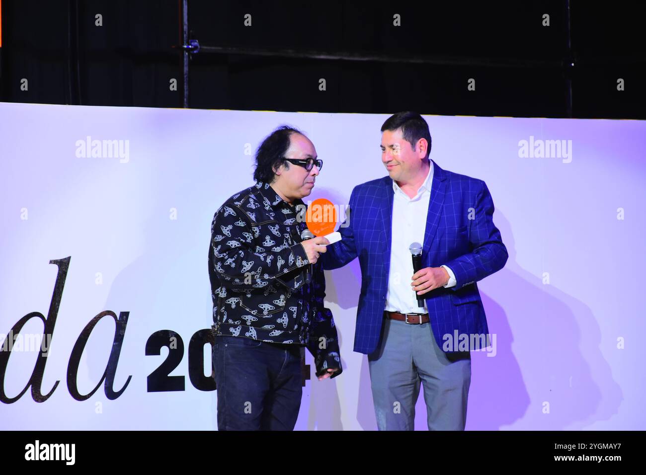 LEON, MEXICO - NOV 7. Gustavo Pardo from Trendo Mexico recieves a ...