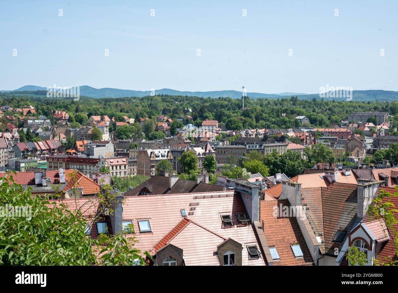 A panoramic view of the city of Klodzko from the fortress, showcasing ...