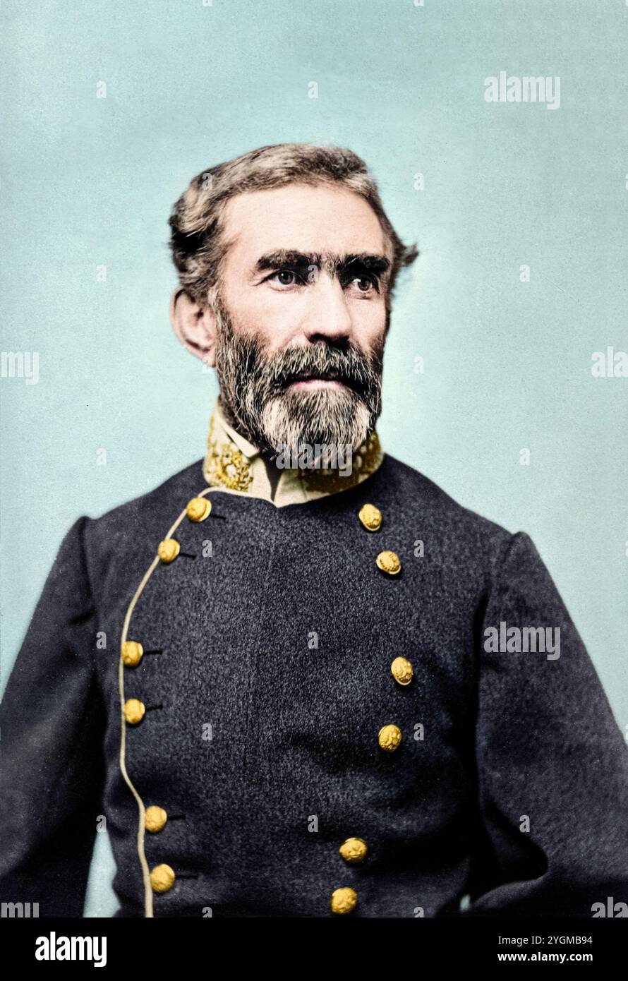 Braxton Bragg, half-length portrait, facing right. Circa 1861. Photographed by Jay Dearborn ...