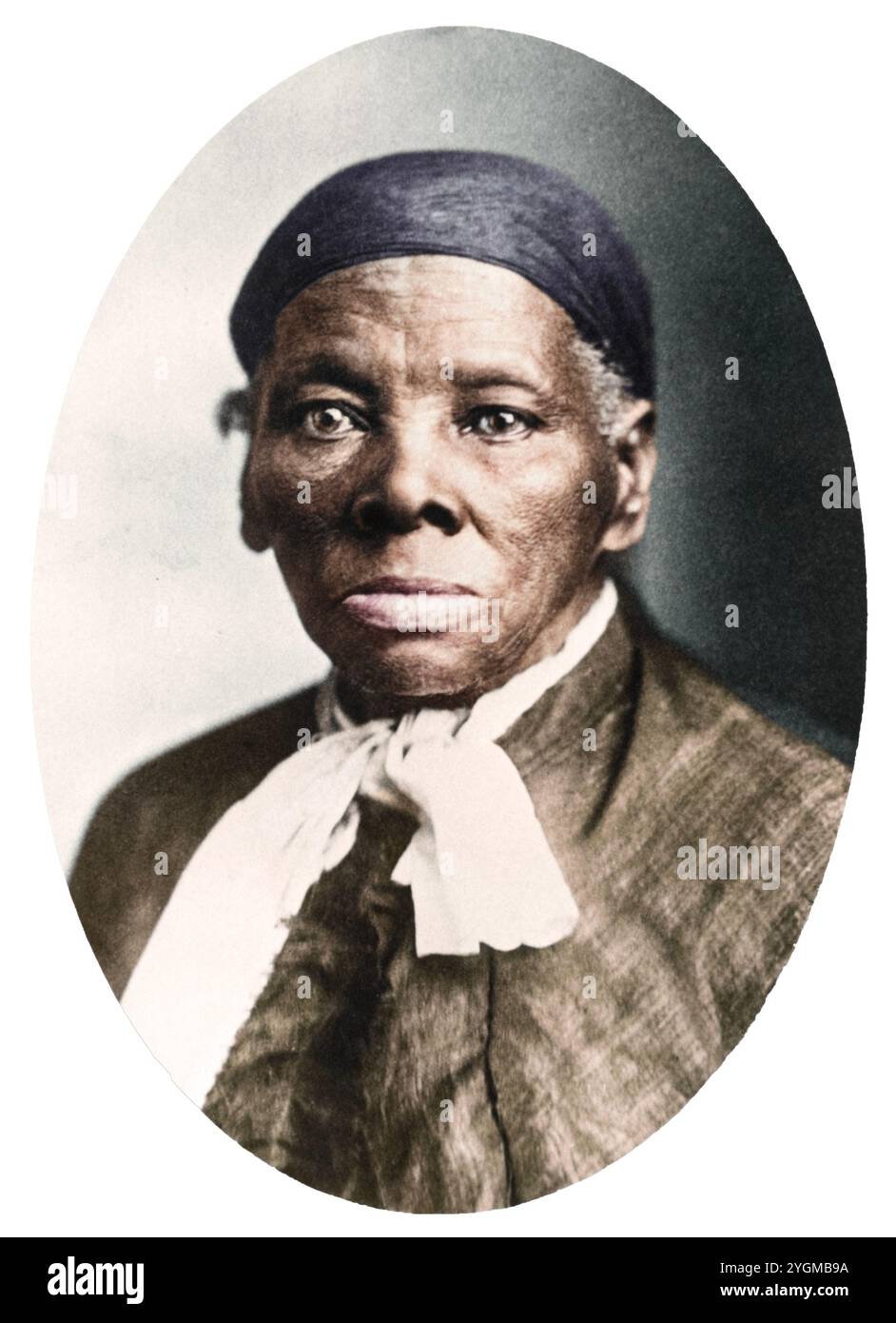 A large albumen photograph of Harriet Tubman (about 86), created in ...