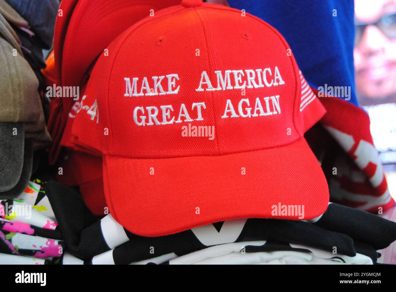 New York City, New York, USA - November 07 2024: Political apparel for ...