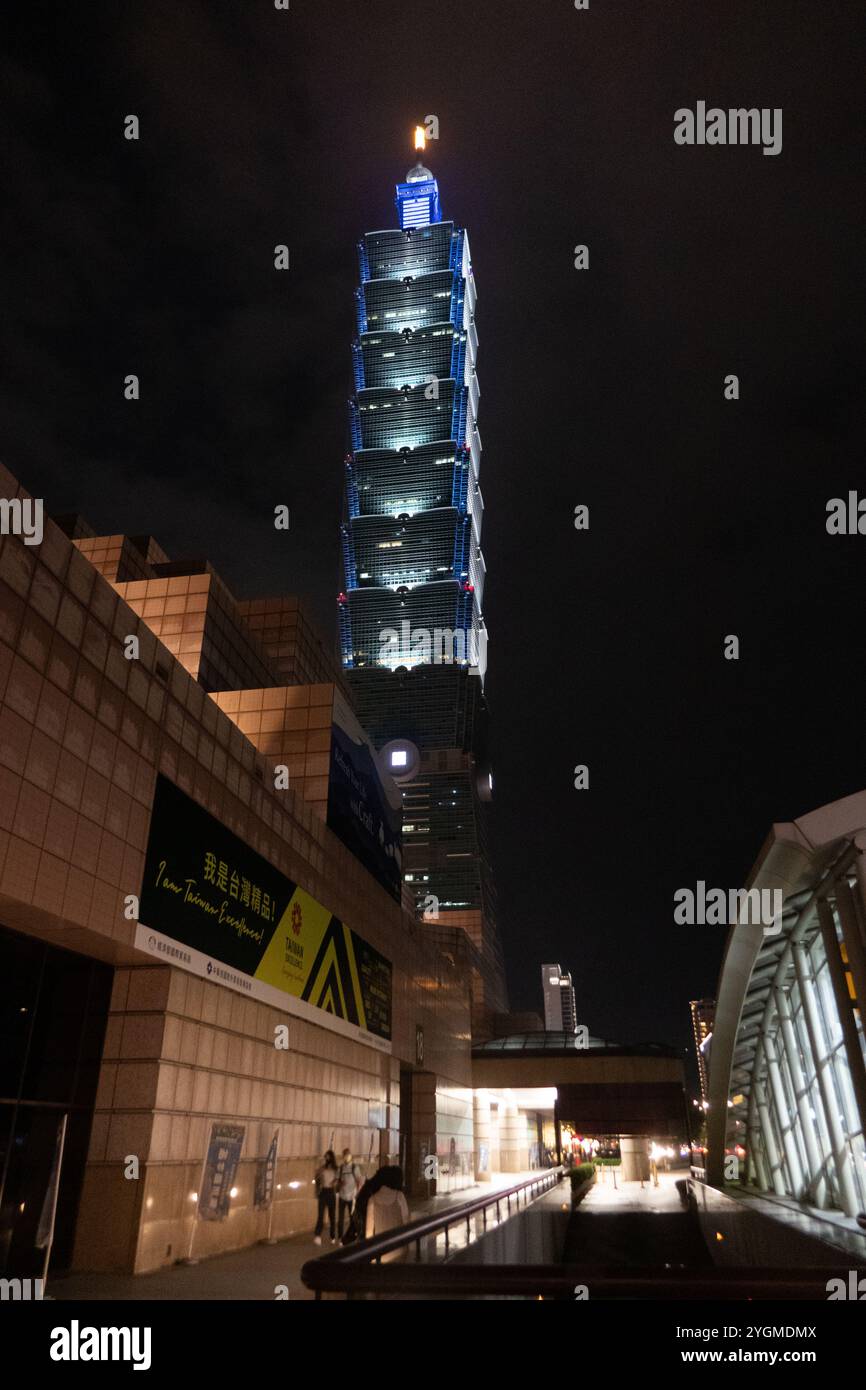 Hanoi skyline at night from high angle with skyscrapers and lights ...