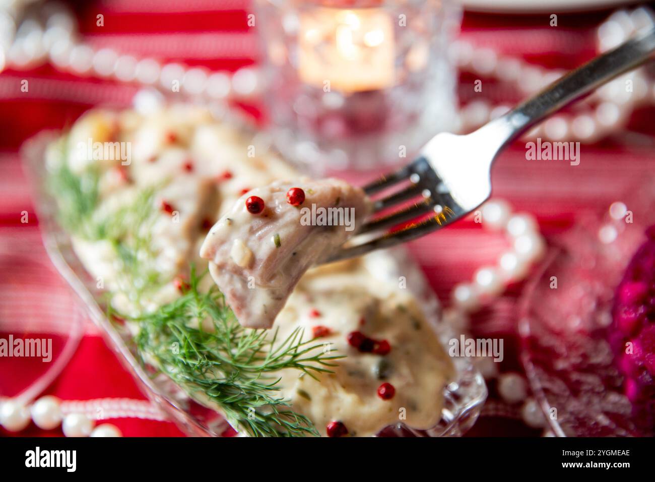 Festive fish table with gubbrora salad - traditional Swedish starter ...
