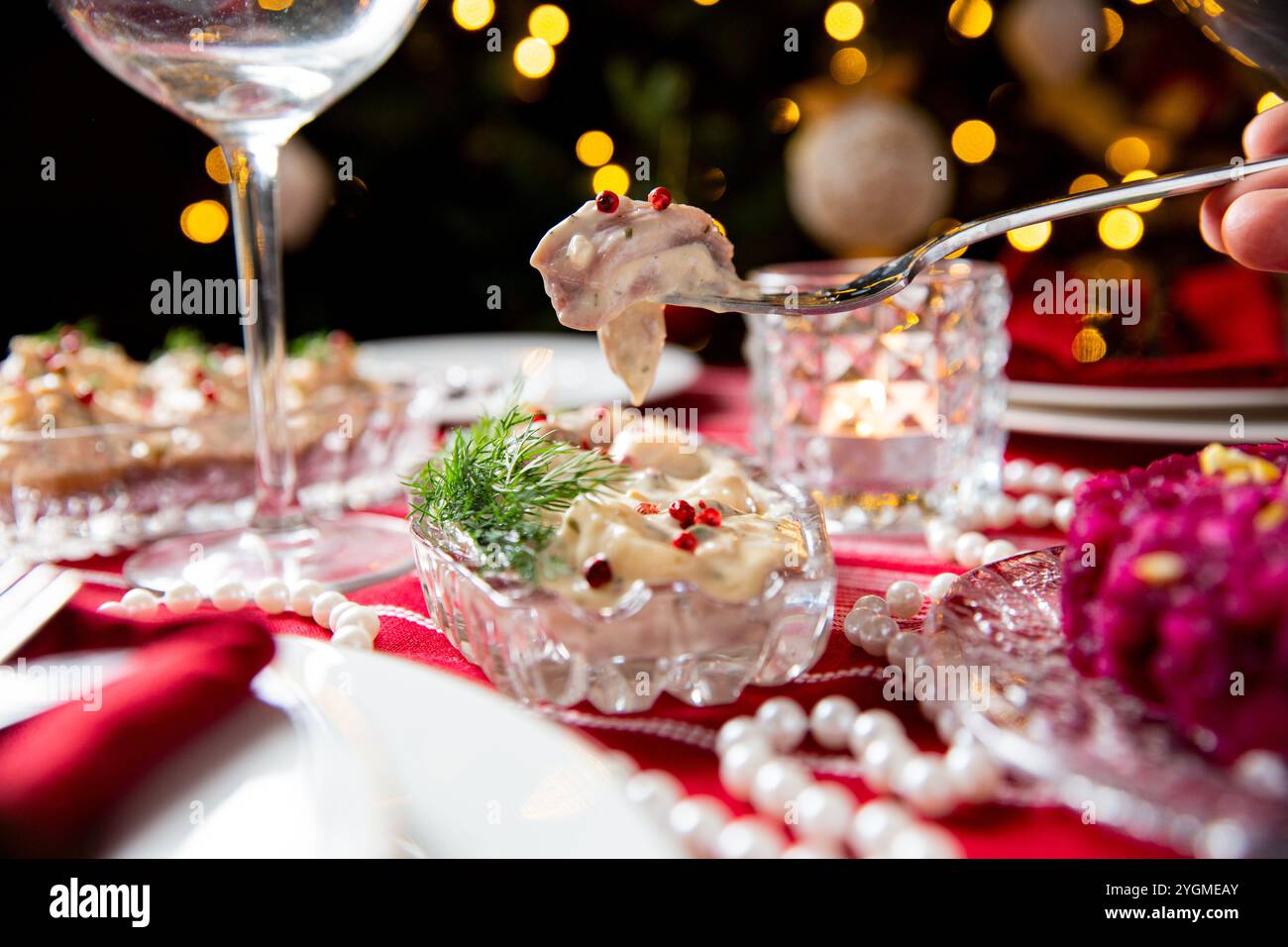 Festive fish table with gubbrora salad - traditional Swedish starter ...