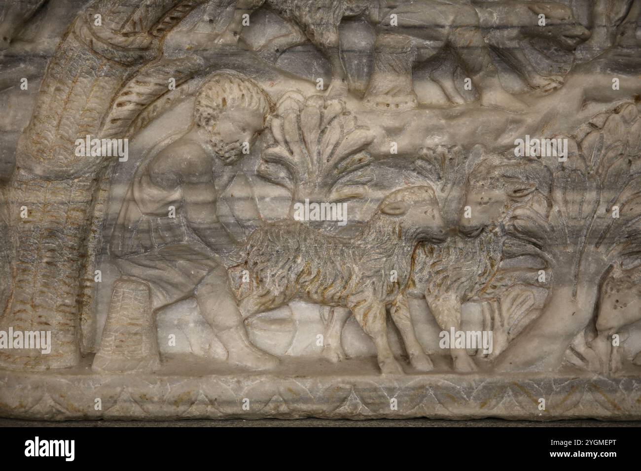 Sarcophagus rome detail hand hi-res stock photography and images - Alamy