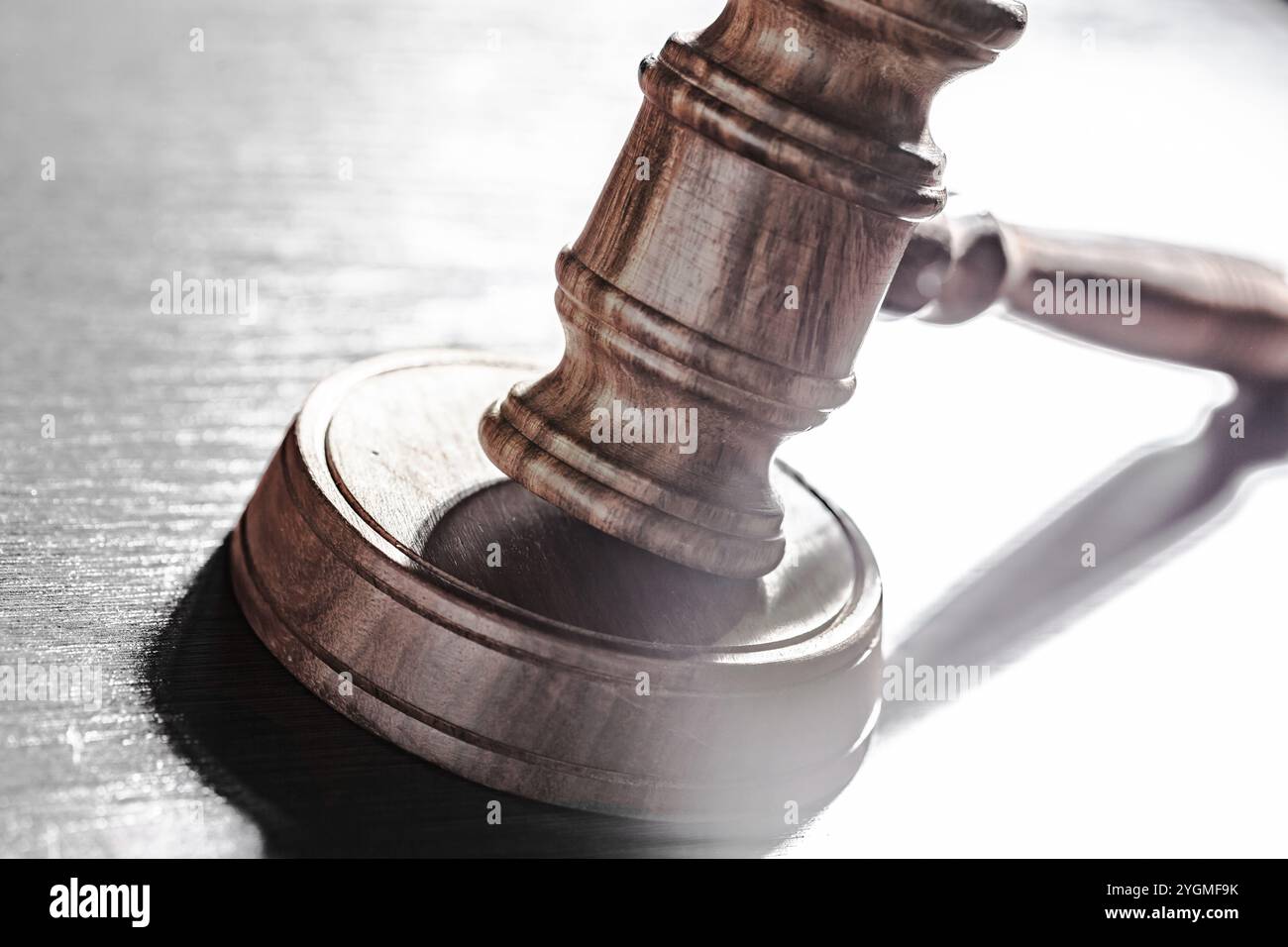 Judge's Gavel over black background Stock Photo - Alamy