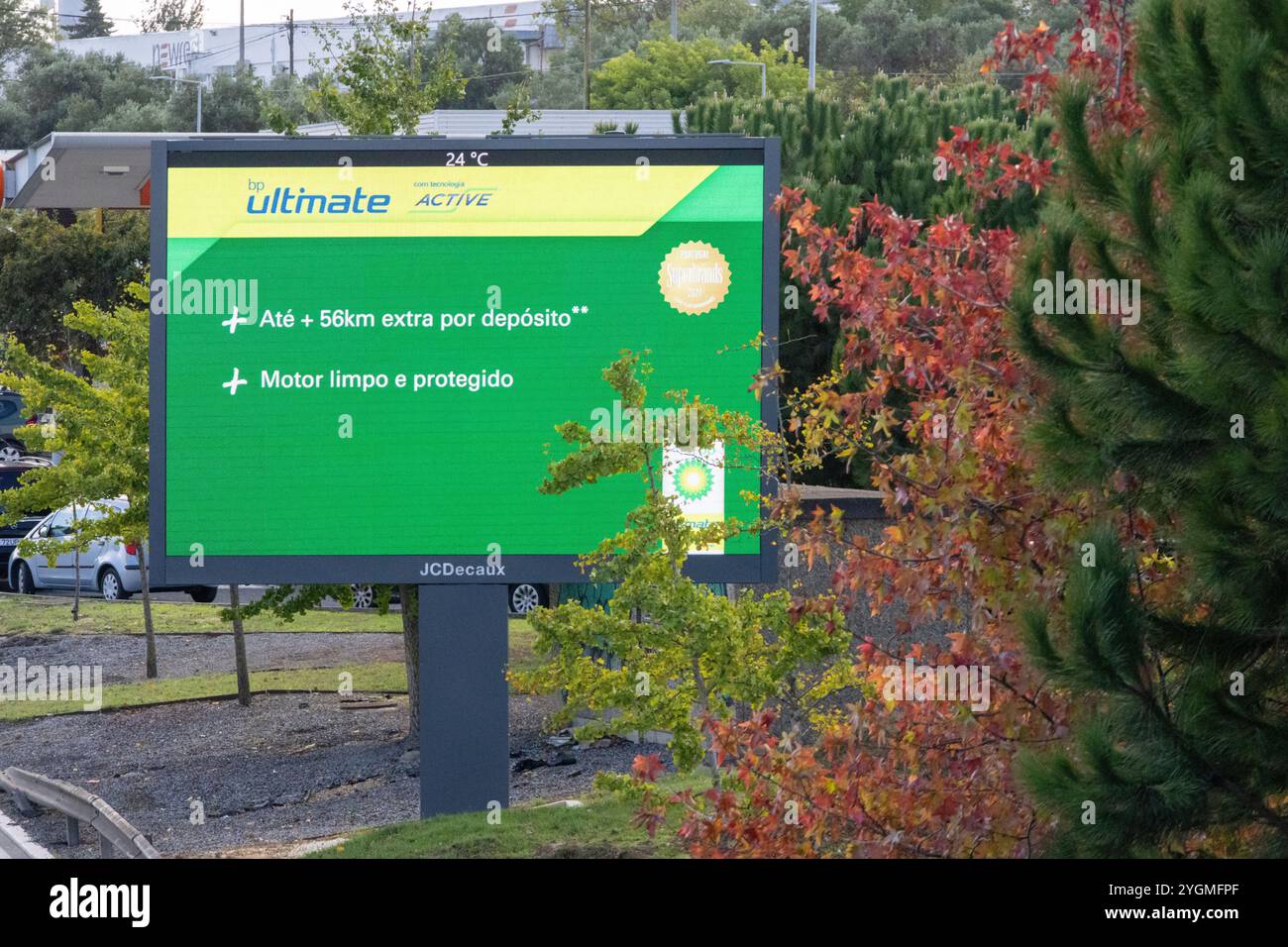 Promoting bp ultimate active fuel, a large green digital billboard ...