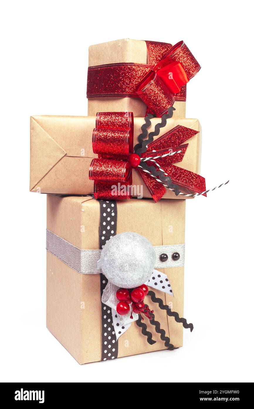 Christmas presents isolated Stock Photo - Alamy