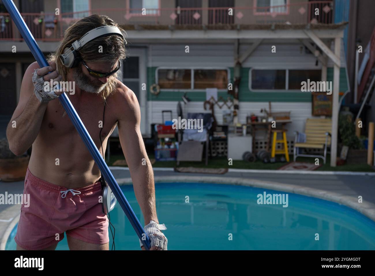 CHRIS PINE in POOLMAN (2023), directed by CHRIS PINE. Credit: Catchlight Studios / Album Stock ...