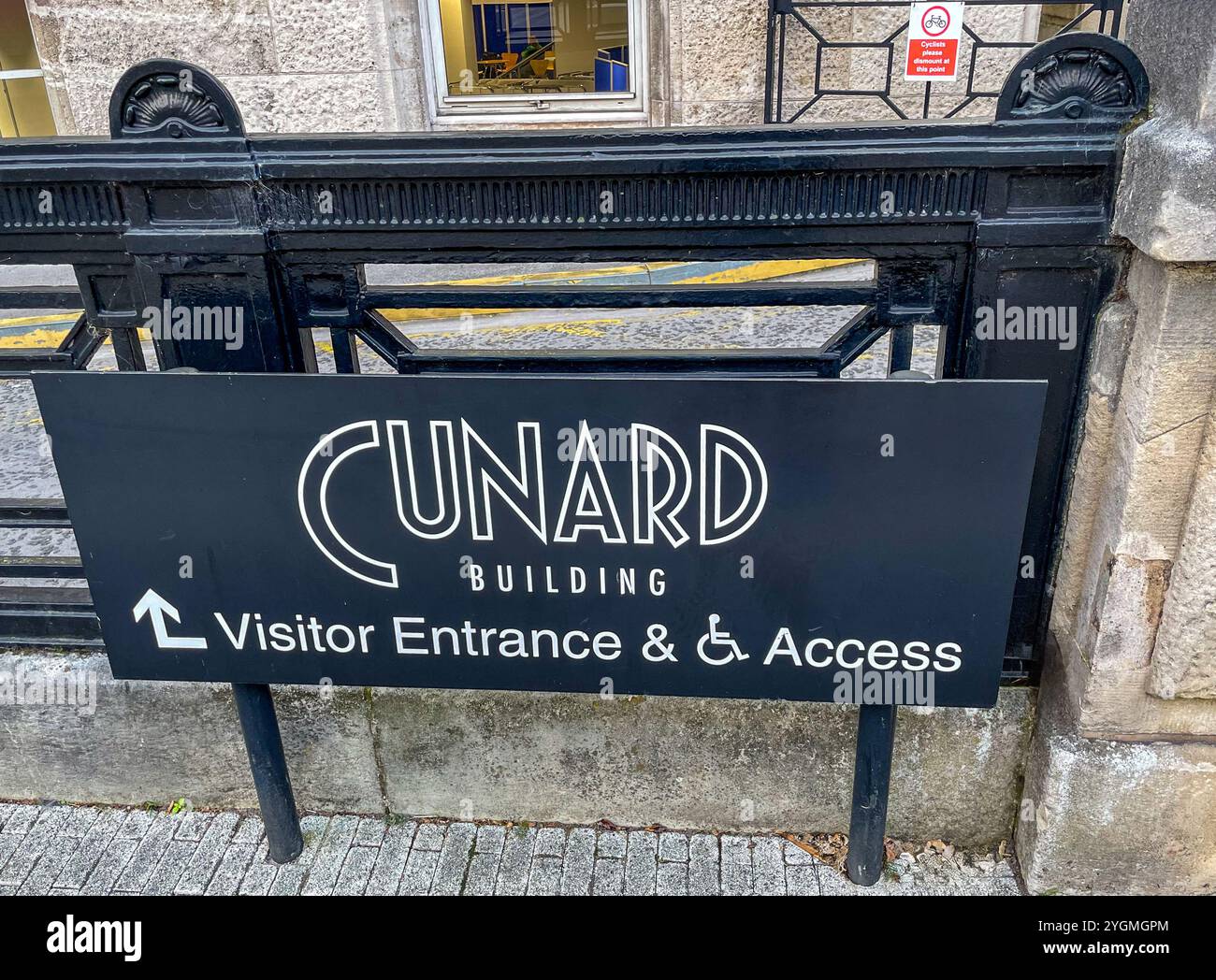Liverpool Cunard Building sign Stock Photo - Alamy