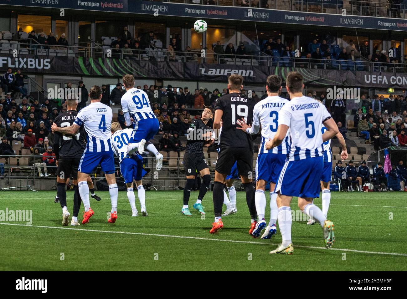 Helsinki, Finland. 7th Nov 2024. Lee Erwin of HJK during the UEFA ...