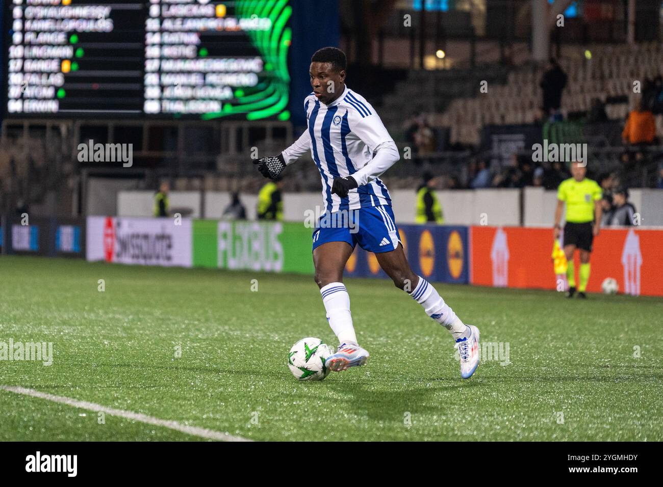 Helsinki, Finland. 7th Nov 2024. Hassane Bande of HJK during the UEFA ...
