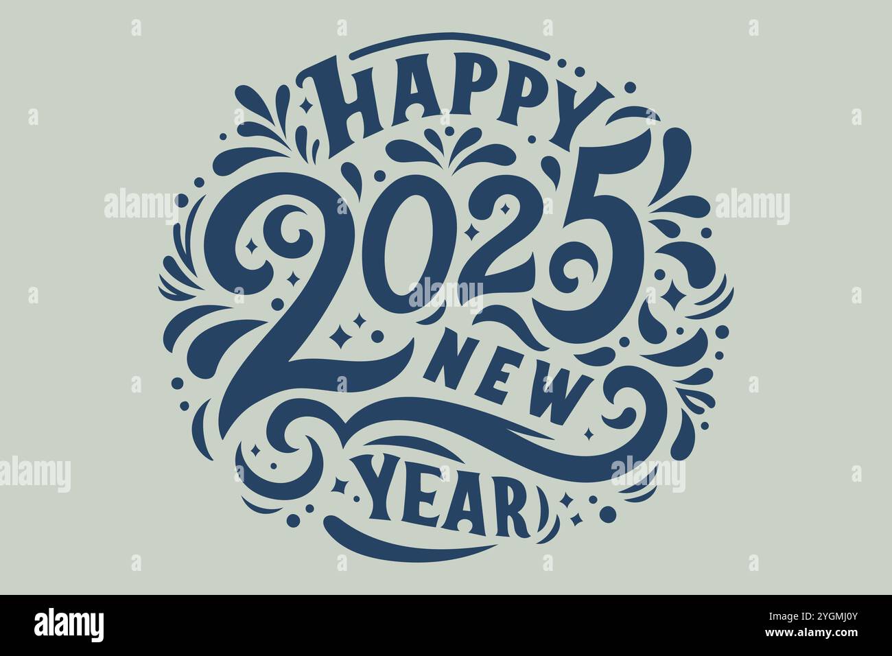 Happy new year 2025 design. Pastel color background. Lettering design ...