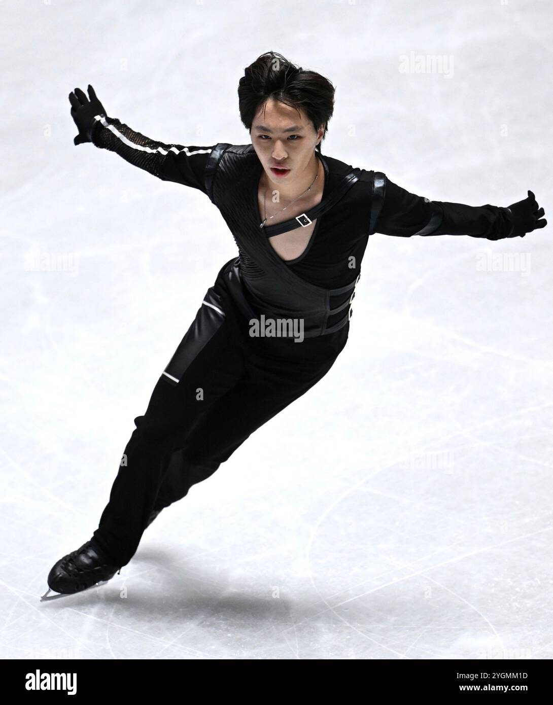 Kao Miura of Japan performs in the men's short program of the ISU Grand ...