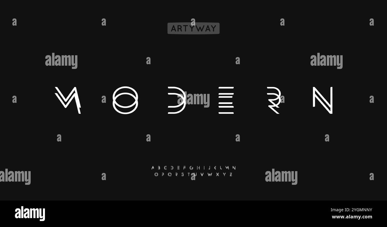 Wireframe alphabet font vector hi-res stock photography and images - Alamy