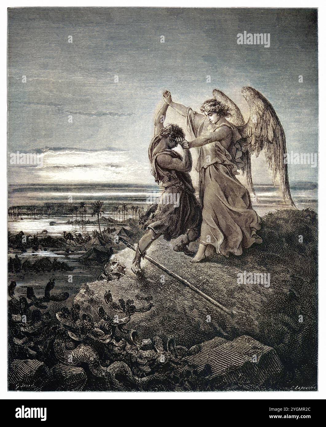 Jacob wrestling the angel Cut Out Stock Images & Pictures - Alamy