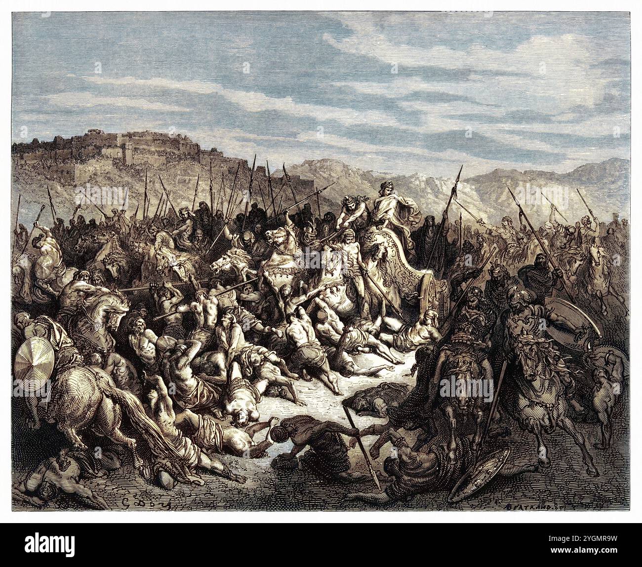 King Ahab fights the Assyrians at the Battle of Qarqar. Old Testament ...