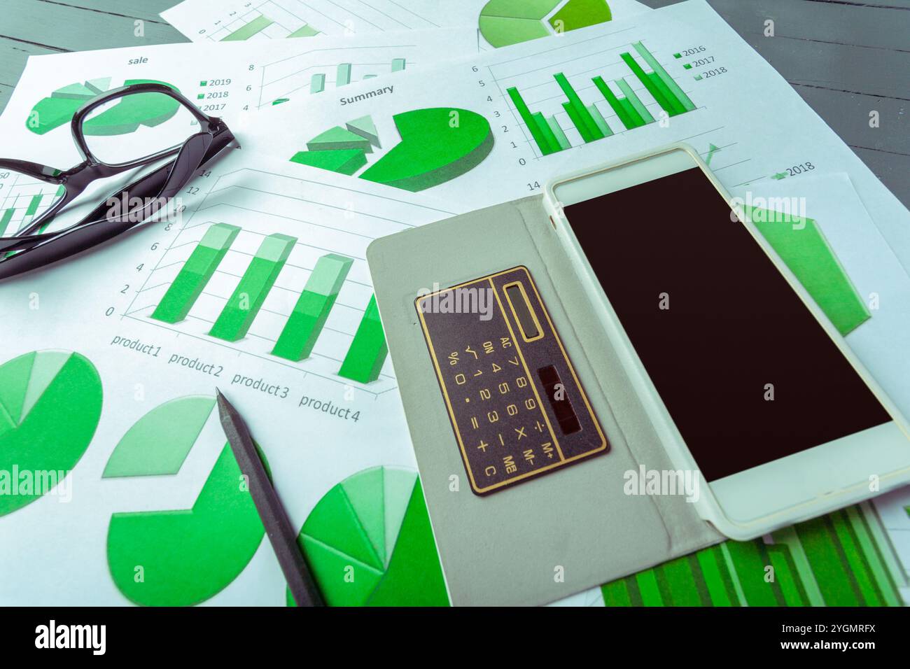 Graphical chart analysis Stock Photo - Alamy