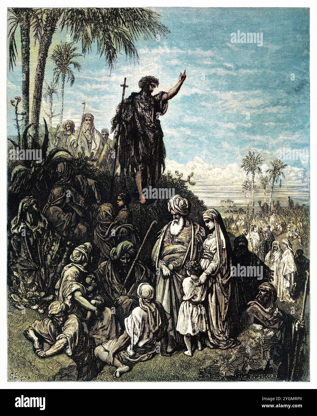 John the Baptist preaching in the wilderness of Judea and saying, “Repent, for the kingdom of ...