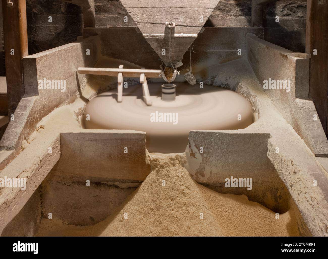 Old traditional stone flour mill Stock Photo - Alamy