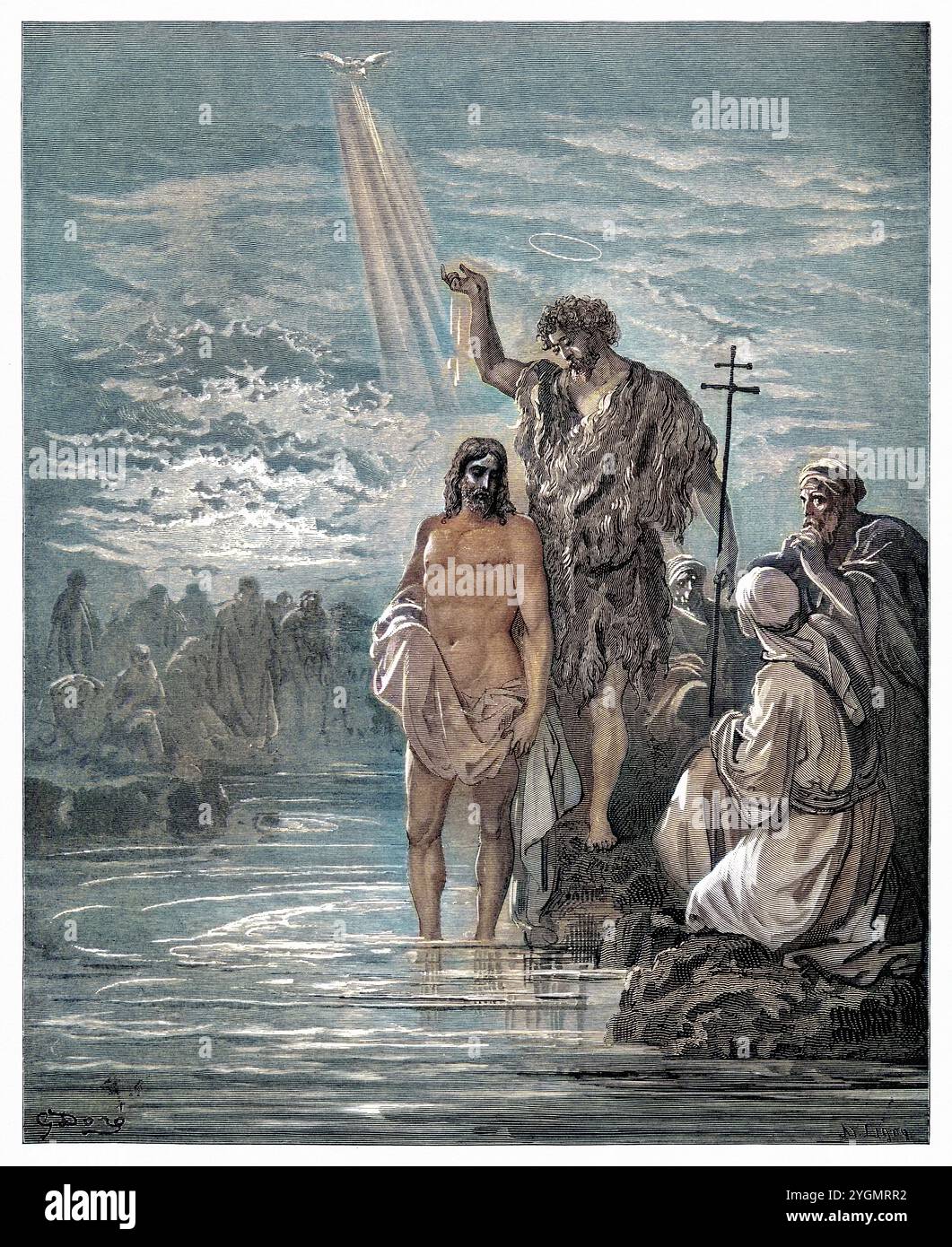 Jesus baptism drawing Cut Out Stock Images & Pictures - Alamy
