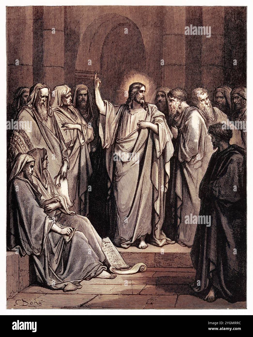 Jesus preaches in the synagogue of Capernaum (Matthew 13) New Testament ...