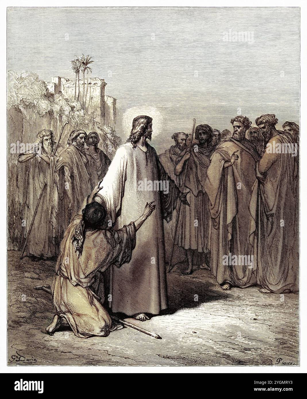 The Healing of the Sleepwalker. Jesus heals a mute possessed by a demon ...