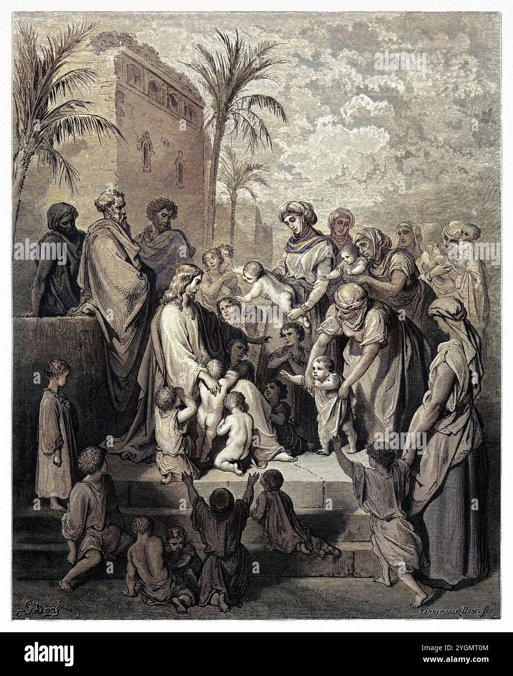 Jesus blesses the little children (Mark 10:13-16) New Testament ...