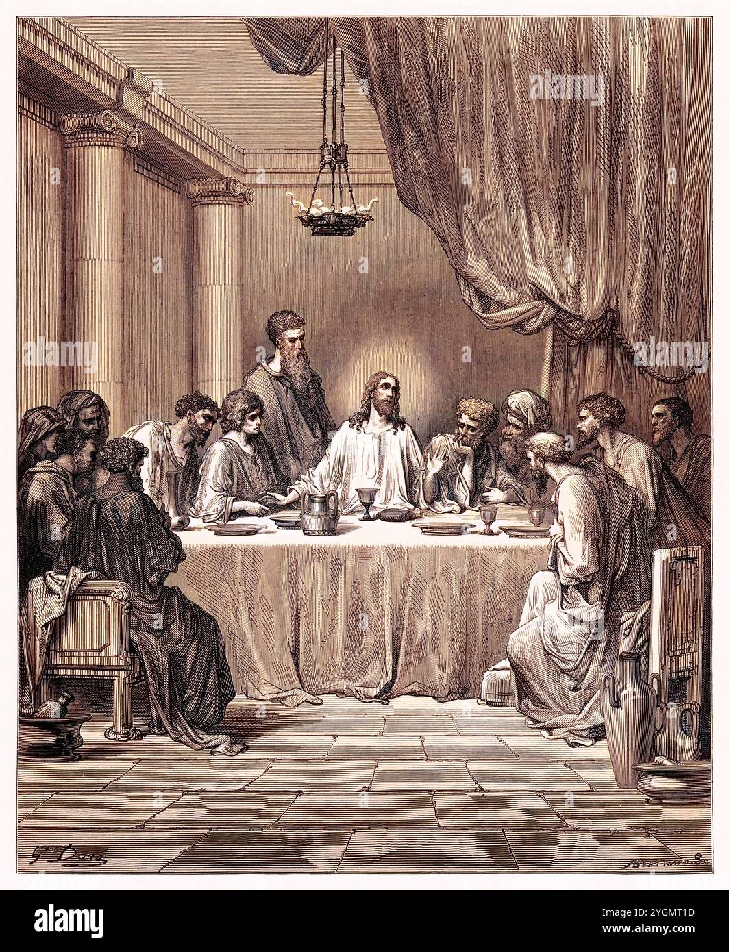 The Last Supper. Jesus and the disciples at the Last Supper (Matthew 26 ...
