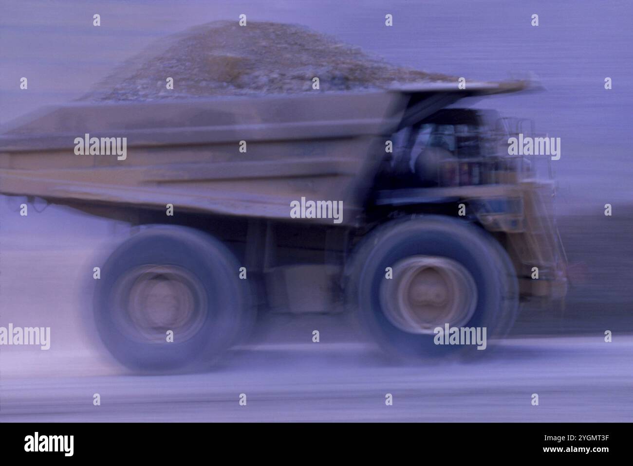 Mining dump truck. (motion blur Stock Photo - Alamy