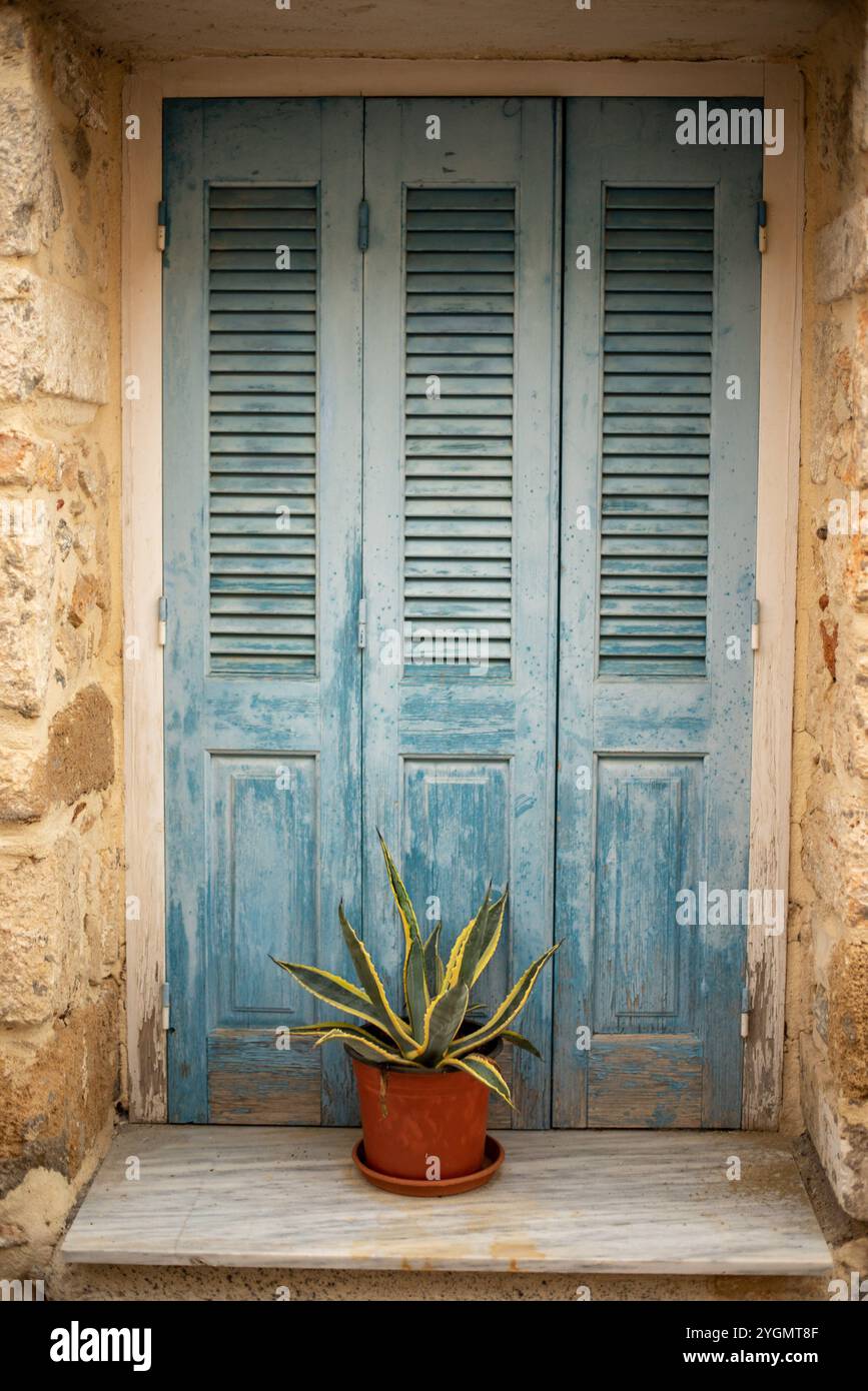Ancient doors in Hersonissos, Crete, Greece, featuring intricate ...
