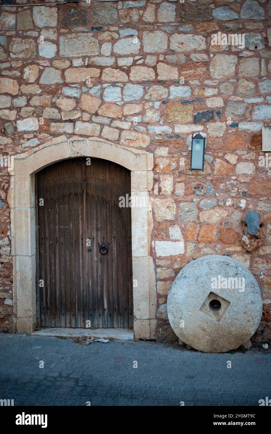 Ancient doors in Hersonissos, Crete, Greece, featuring intricate ...