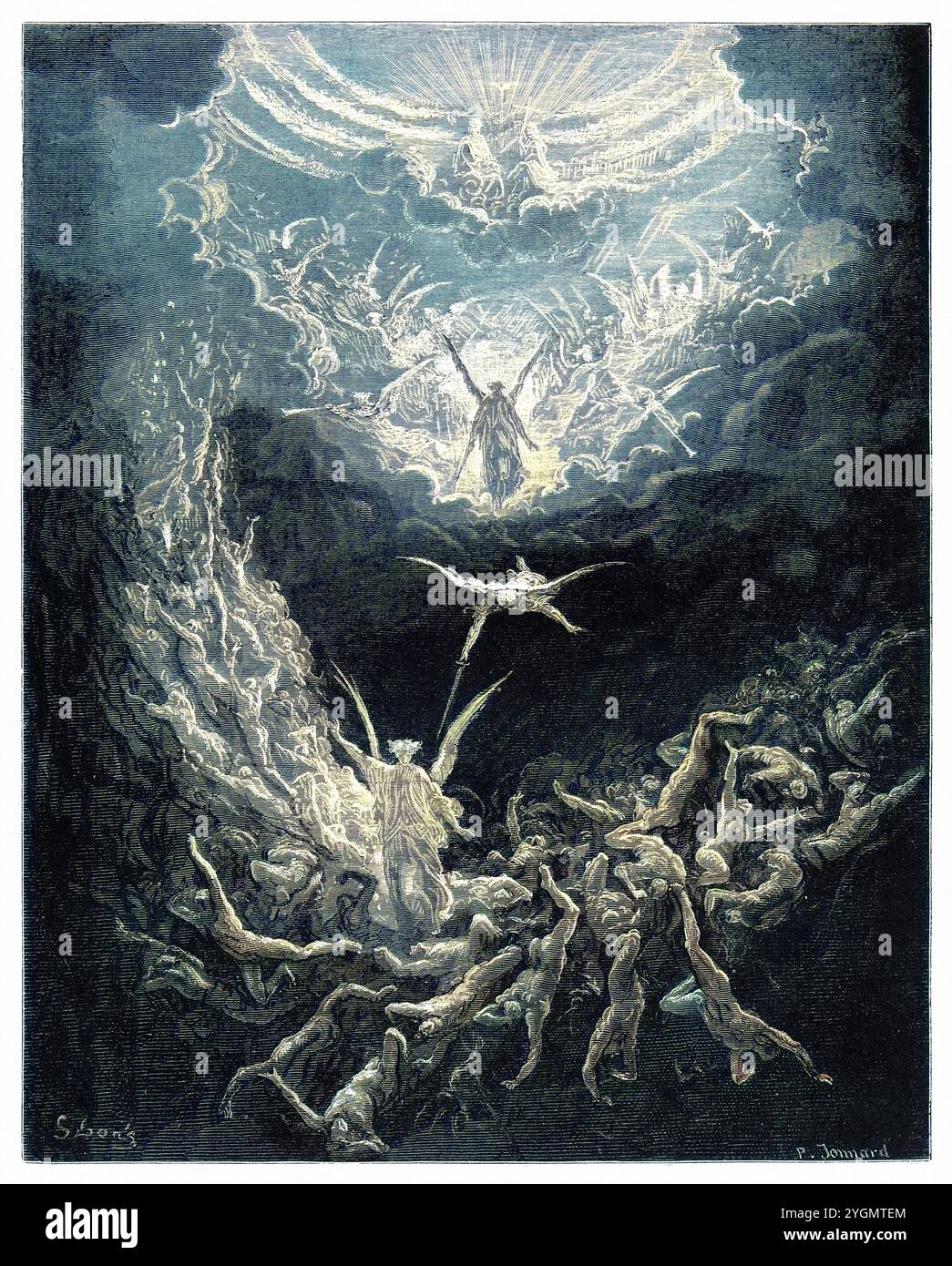 The Last Judgement (Revelation 20:12) New Testament. Antique digitally ...