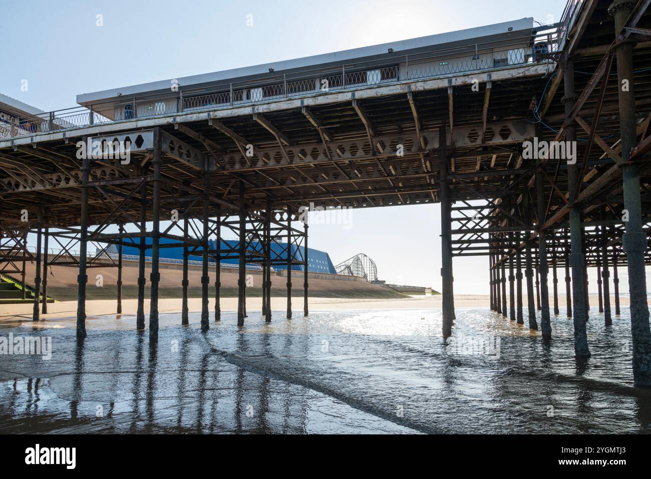 South Pier Blackpool next to the Sandcastle and Blackpool Pleasure ...