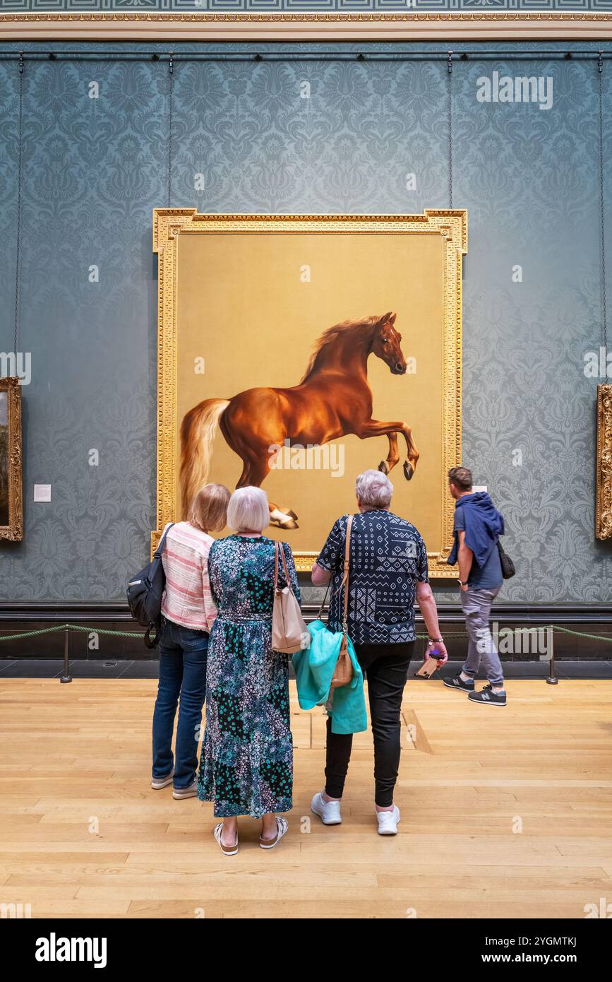 London, UK - 8 May 2024: Tourists view the George Stubbs painting of ...