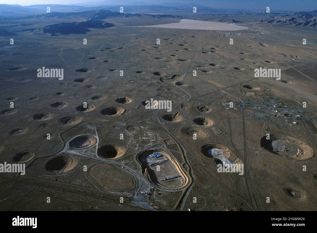 Burial grounds for low level nuclear waste, Nevada, USA Stock Photo - Alamy