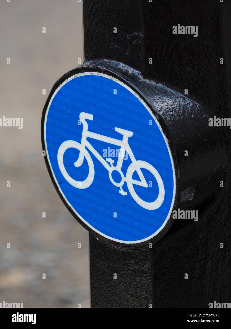 Cycling Only Sign, nr the Bank of England, The city of London, London ...