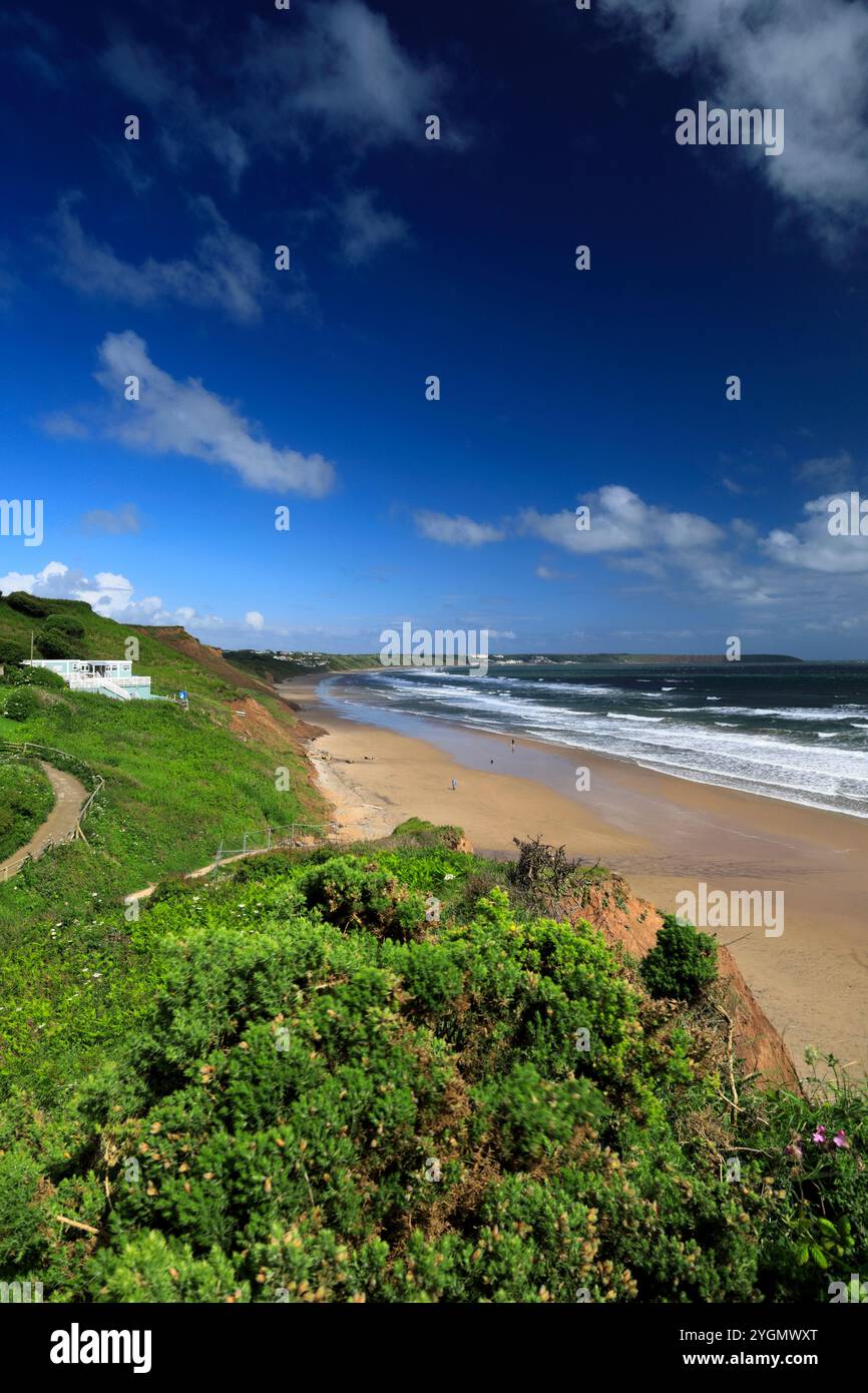 View over the coast from Hunmanby Gap towards Filey, North Yorkshire ...